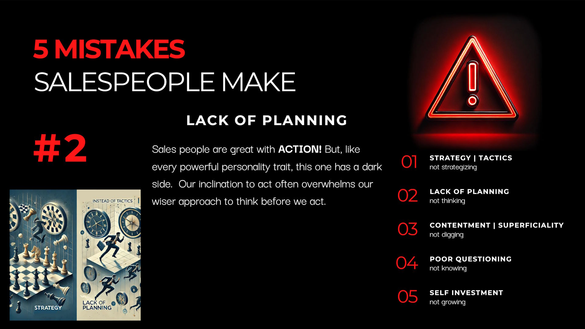 #2 Mistake Salespeople Make – Lack of Planning