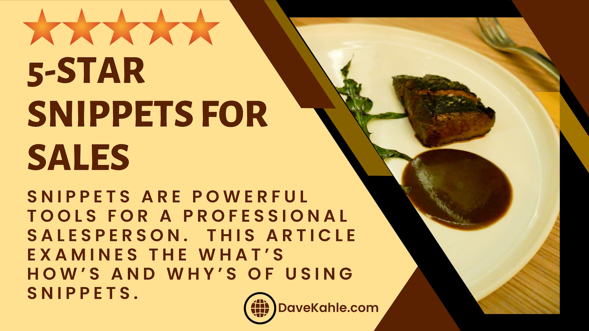 Snippets for 5-Star Sales Conversations Dave Kahle Wisdom