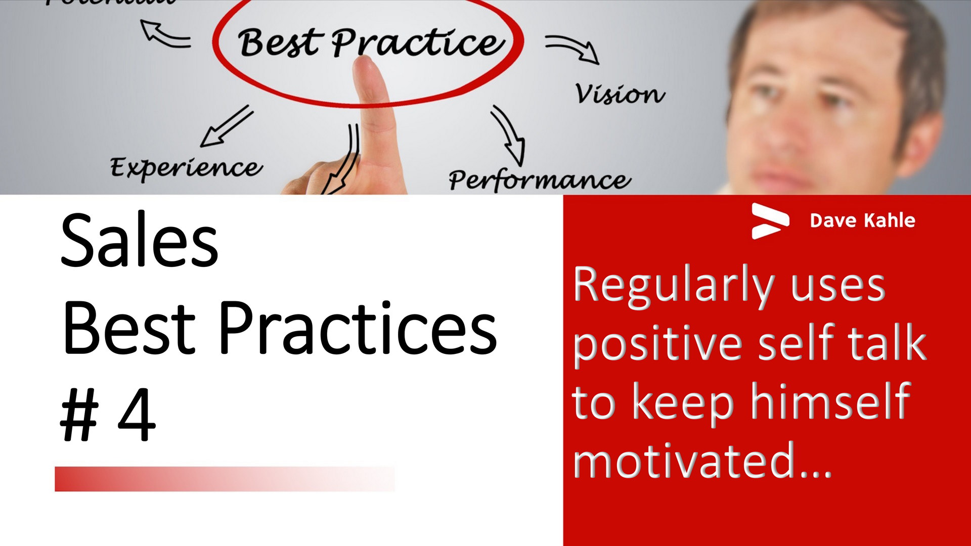 Best Practice #4: Regularly uses positive self talk to keep himself ...